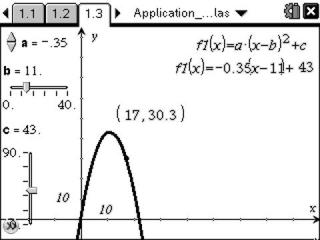 Classroom Activities: An Application of Parabolas - Texas Instruments ...