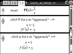 Activity: Limits at Infinity: Algebra I: TI Math Nspired