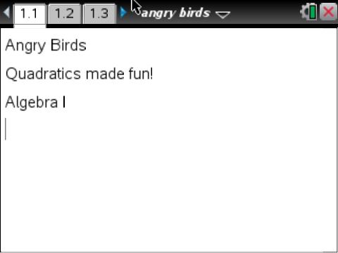 Quadratic Unit Activity #7: Angry Birds