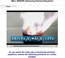 Balancing Chemical Equations - Bell Ringer: Chemistry: TI Science Nspired