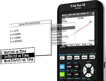 TI-84 Plus CE Data Collection | Vernier EasyData® App | Texas Instruments