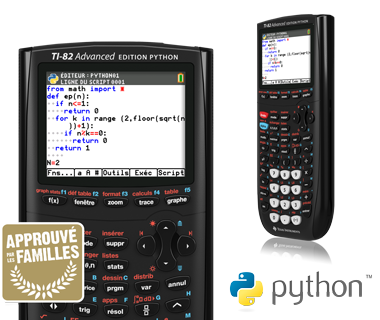Calculatrice TI-82 Advanced Edition Python – TI France