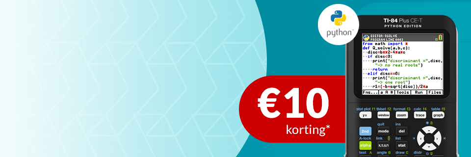 TI 84 Plus CE-T Python Edition | Texas Instruments Nederland