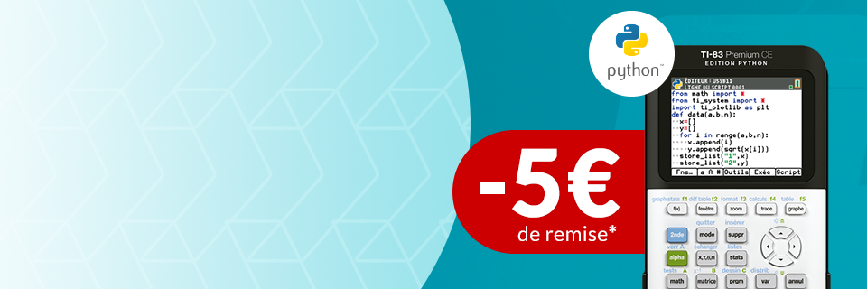 Calculatrice TI-83 Premium CE Edition Python – TI France
