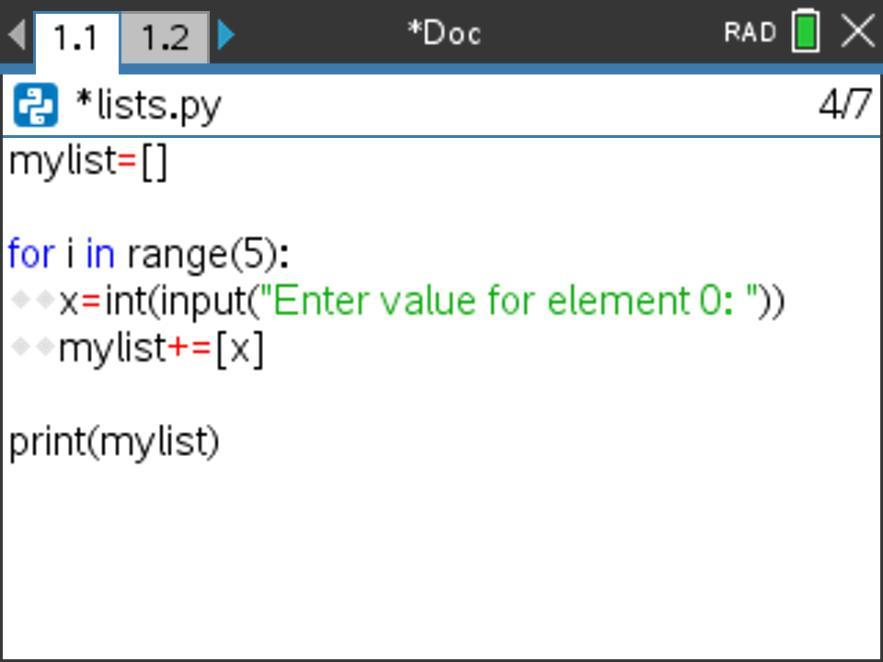 Python coding activities: Operating on Lists | Texas Instruments