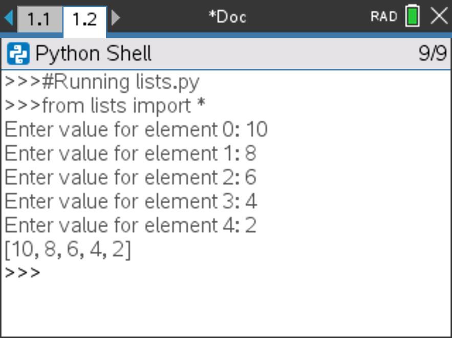 Python coding activities: Operating on Lists | Texas Instruments