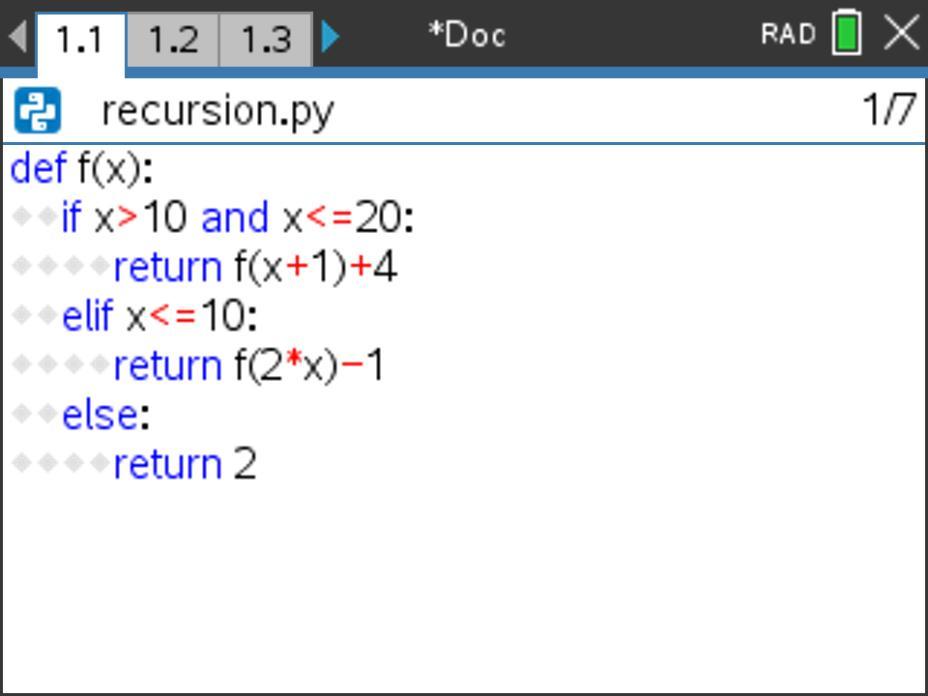 Python coding activities: Recursion | Texas Instruments