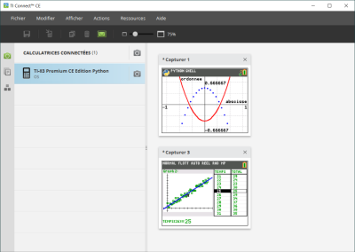 Utilisation du logiciel CE TI Connect