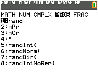 Working with MATH Menus