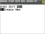 Creating a New Program
