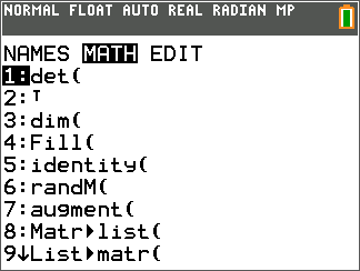 Performing a Calculation with a Matrix