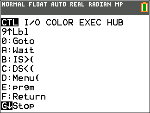 PRGM CTL (Control) Instructions