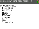 PRGM CTL (Control) Instructions