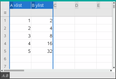 Een grafiek tekenen van spreadsheetgegevens