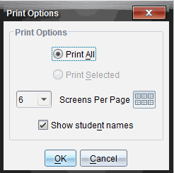 Printing Captured Screens