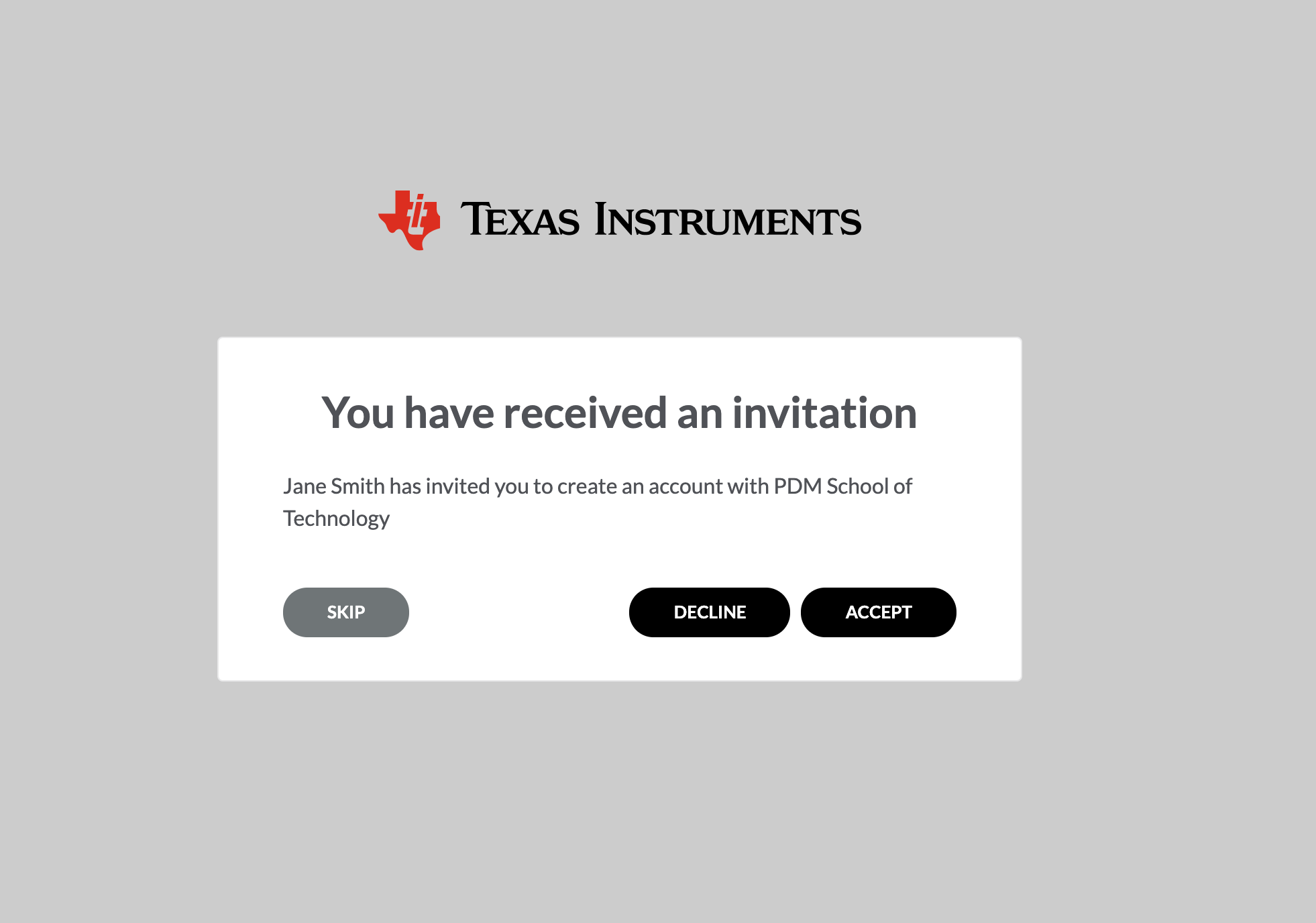 Accept License Invitation