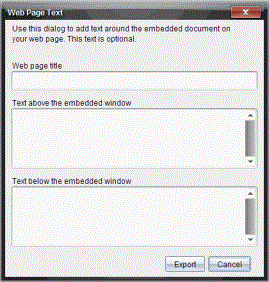 Exporting to a Web Page