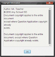 Viewing Document Properties and Copyright Information