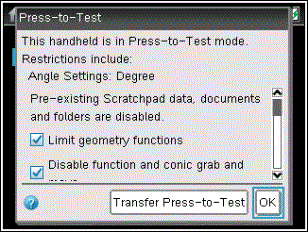 Operating the Handheld in Press-to-Test Mode