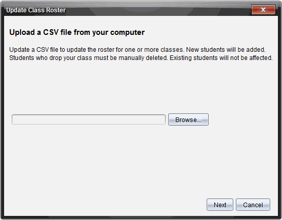 Updating Class Rosters