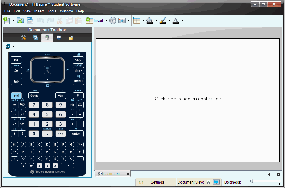 Åbning af TI‑SmartView™-Emulator