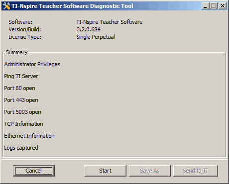 Running TI‑Nspire™ Diagnostics