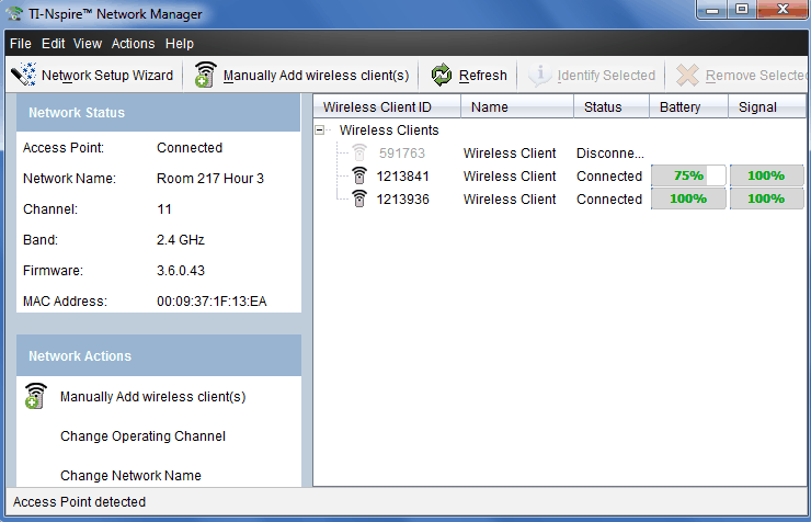 Using TI‑Nspire™ Network Manager