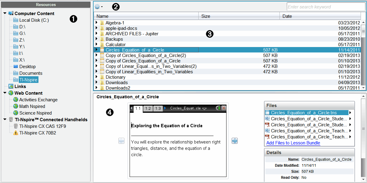Exploring the Content Workspace