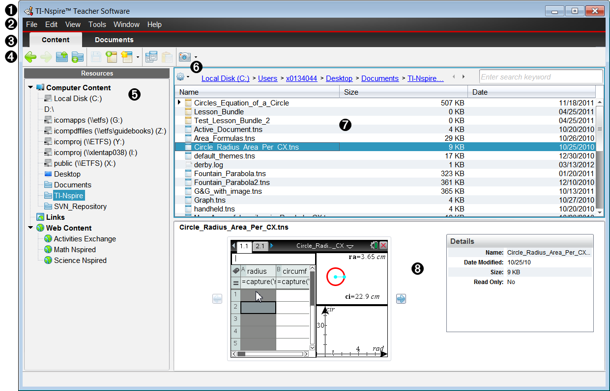 Exploring the Content Workspace